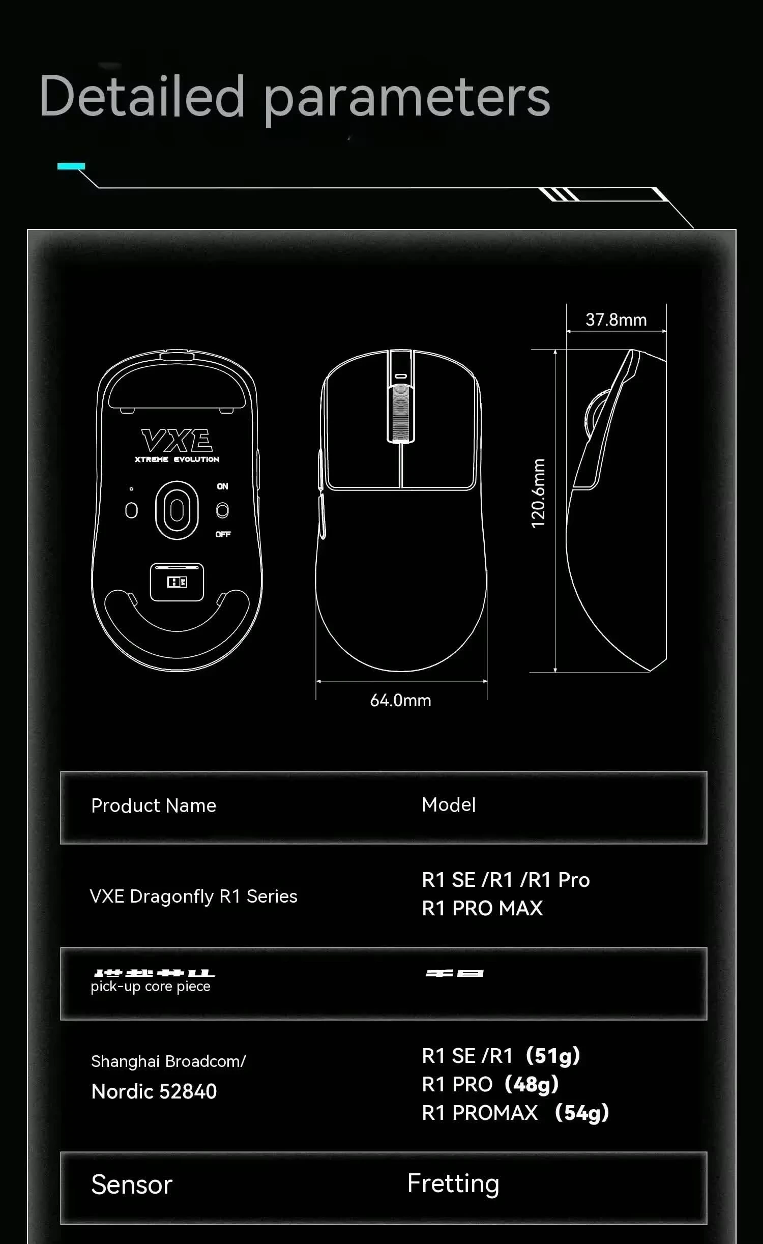 ATK VXE R1 Series - Lightweight Gaming Mice with 18000DPI