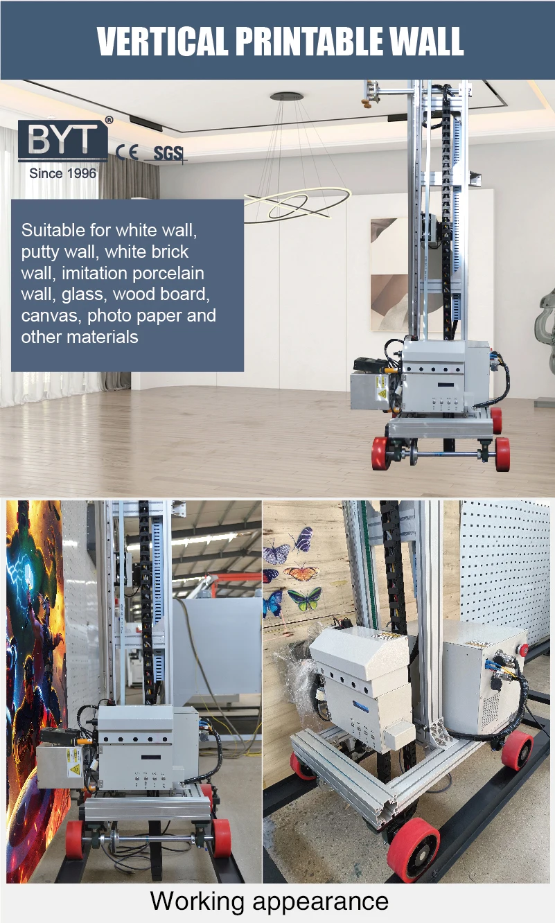 Automated 3d Wall Floor Printer Vertical Uv Printing Robot Multi Color ...