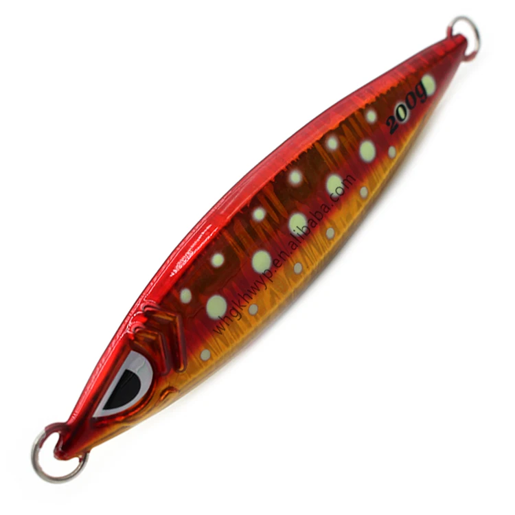 150g Fishing Jigbait Lures Glow Slow Pitch Jigging Lure Metal Saltwater ...