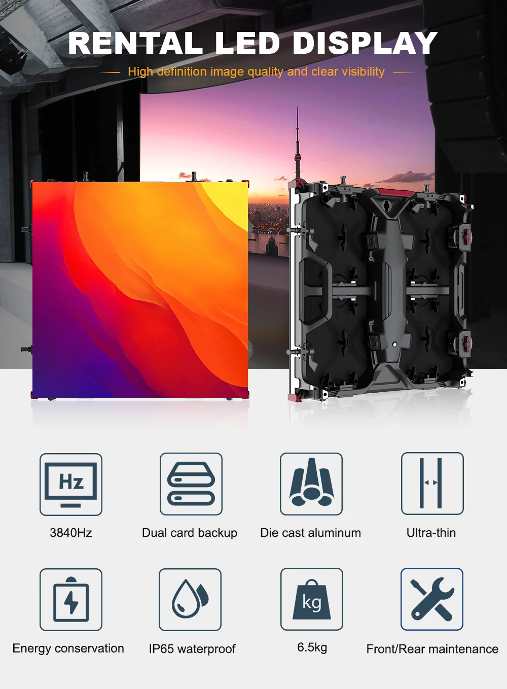 Outdoor P3.91 P4.81 Screen 500*500mm Led Display Screen Advertising ...