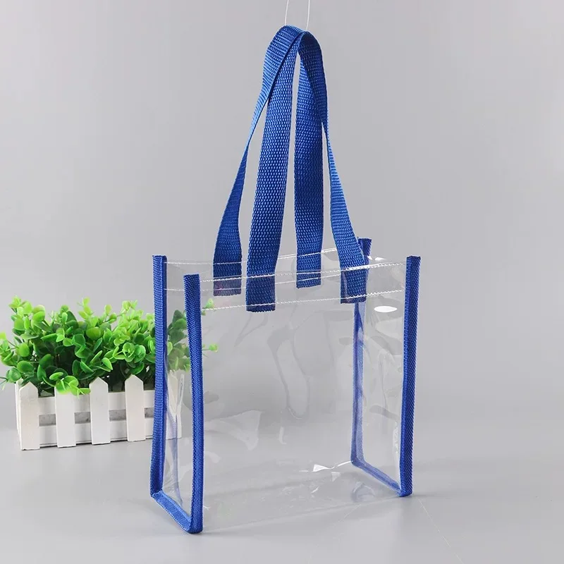 Clear Tote Bags Pvc Plastic Tote Bag With Handles Bulk Stadium Approved ...
