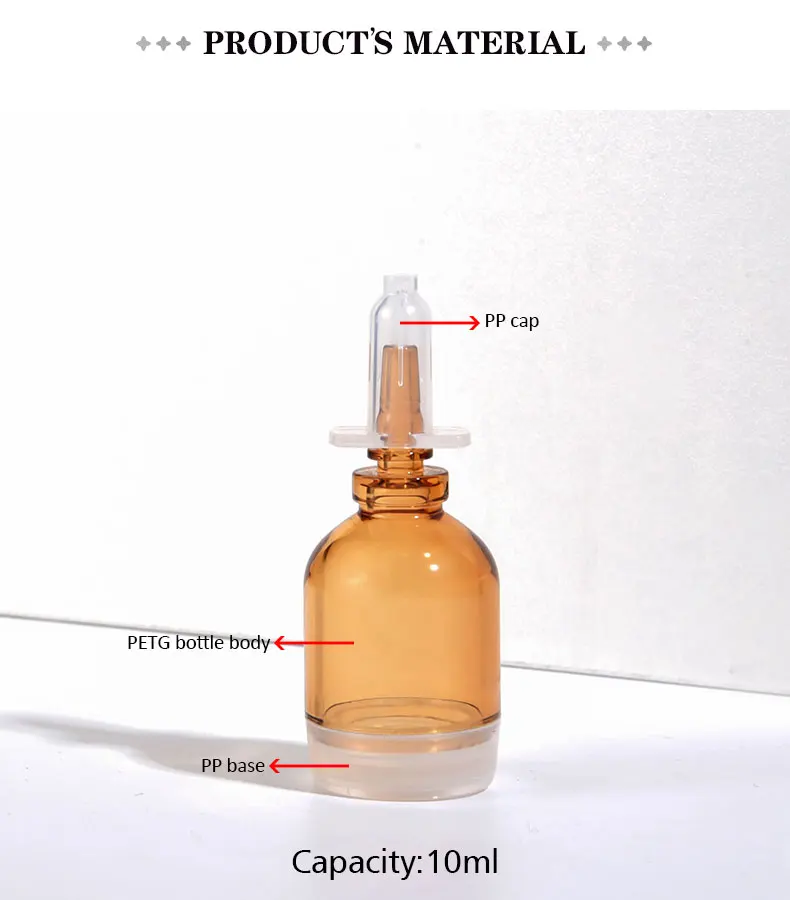 Portable Transparent Amber Mini Plastic Cosmetic Plastic Packaging ...