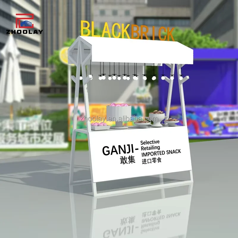Foldable Commercial Street Table Shopping Mall Display Shelves Wrought ...