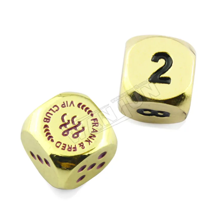 Custom Metal Precision Laser Engraved Dice - Eco-friendly