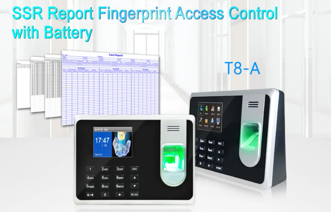 TCP/IP Smart Attendance Clock Employee Recording Device Electronic ...