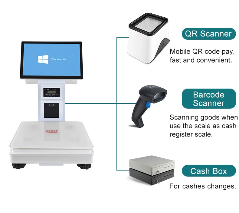 Ai Pc Scale Supermarket Weighing Scale Weighing Touch Cash Register Pos ...