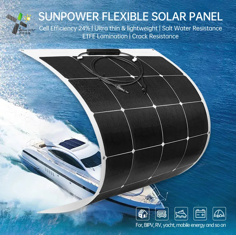 Sunpower Solar Panels 100w 120w 150w 180w 300w Flexible 12v Solar Panel ...