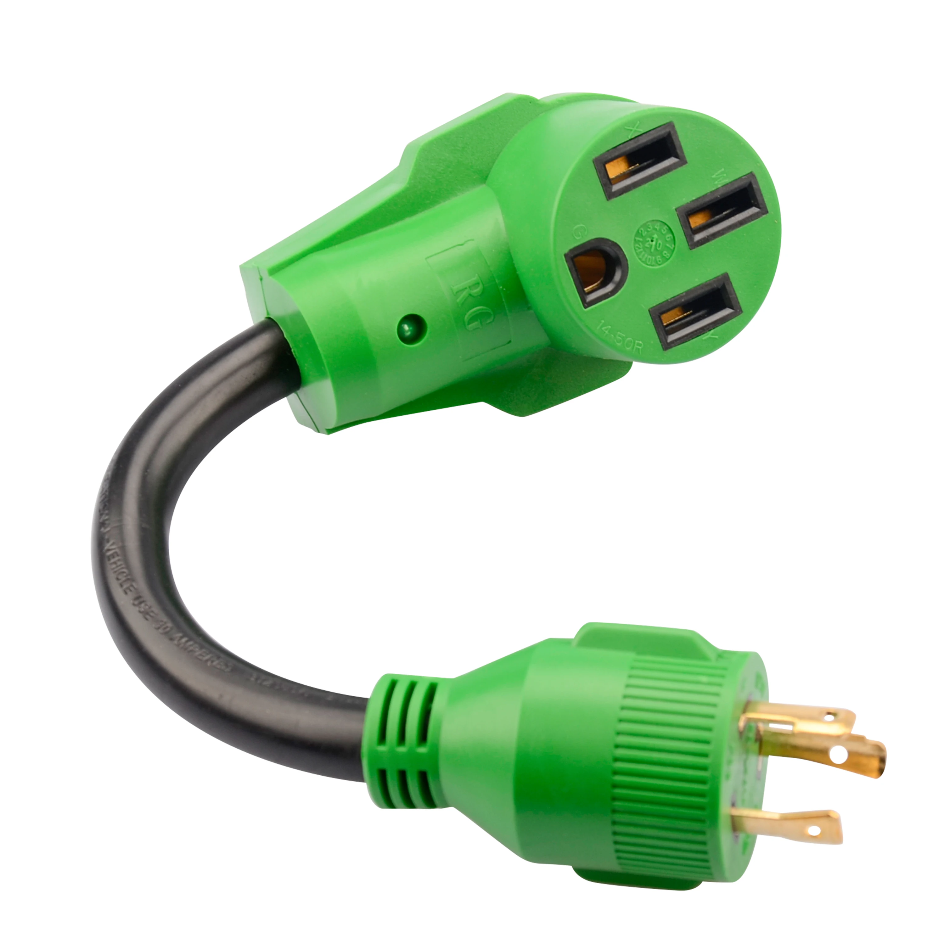 30amp Generator Adapter Cord Nema L5-30p Male To 14-50r Female With ...