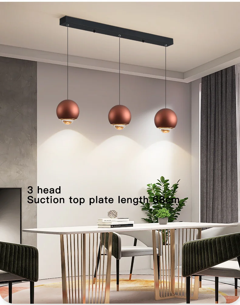 Zomi Aluminum Ball Pendant Lights 25w Multi-color Led Ceiling Light Bar ...