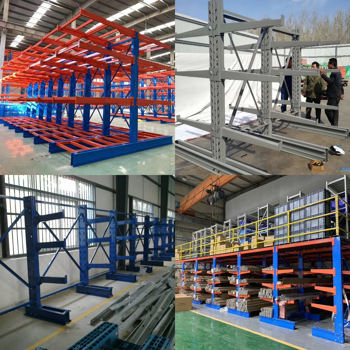 H Shaped Steel Bolted Metal Arm Heavy Load Shelving Cantilever Racking ...