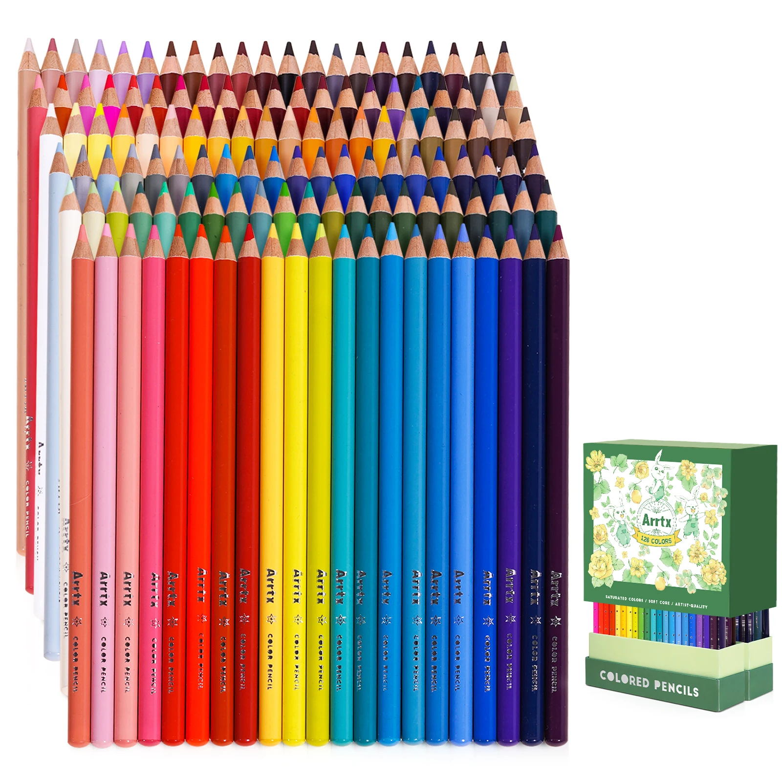 Arrtx 126 Professional Wood Colored Pencils for Drawing