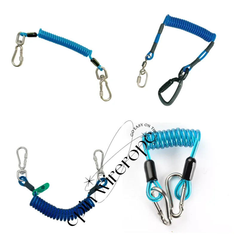C-pin Pu Plastic Coated Spring Tool Tether Tool Lanyard Coil Hard Hat ...