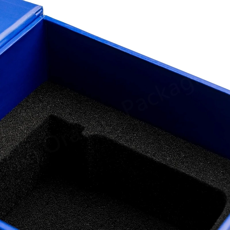 Luxury Blue Paper Packaging Box Custom Design Magnetic Gift Caviar Jar ...