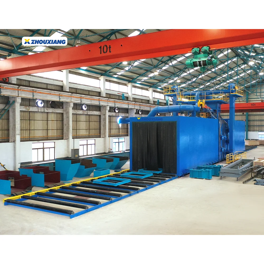 Zhouxiang Steel Structure H Beam Conveyor Belt Steel Shot Blasting ...
