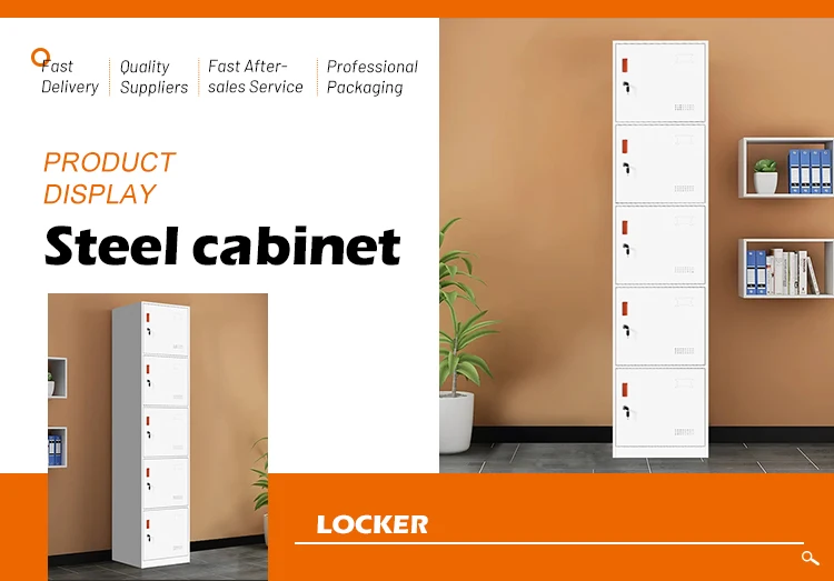 Modern Furniture Knock Down Lockable Vertical Steel Cabinet Gym Single ...