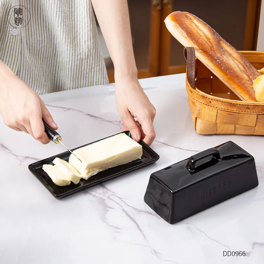 Modern Home Hotel Kitchen Solid Cheese Container Custom French Ceramic ...