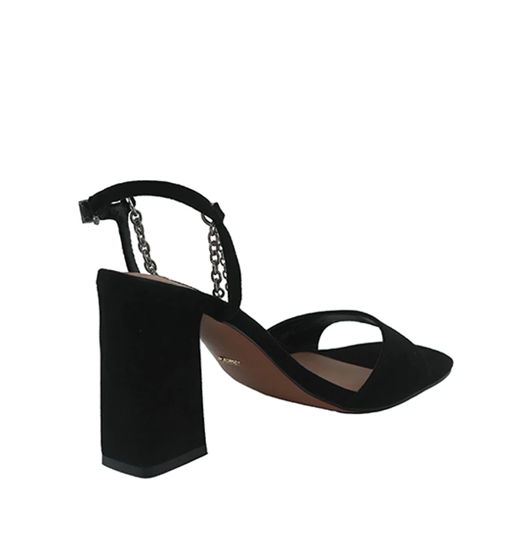 Sexy Chain Decorated Sandals With Chunky Heels And Ultra High Platforms Are Ideal For Parties