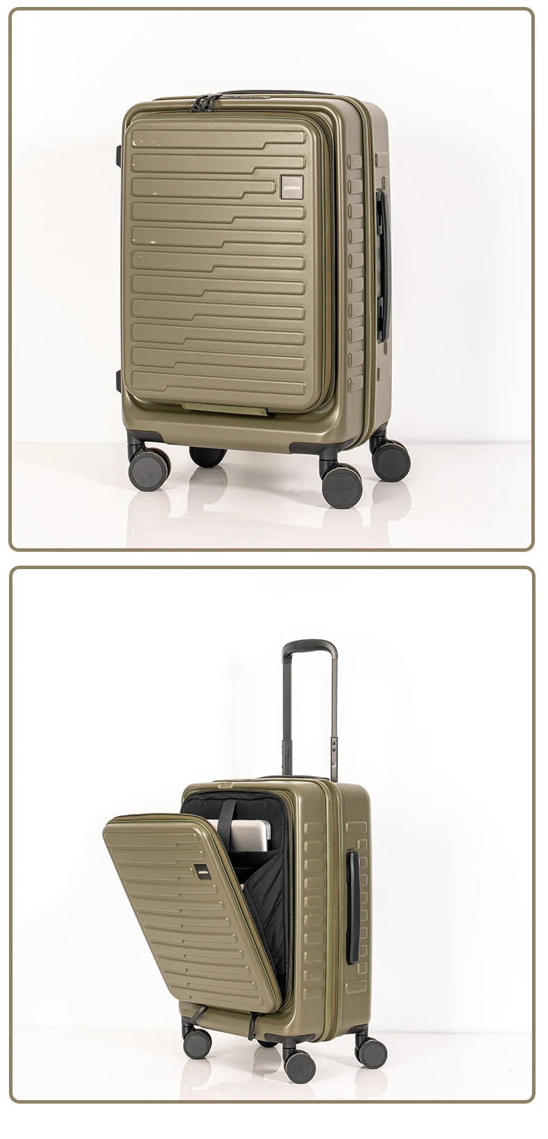 Custom Design Expandable Pc Luggage Carry On Front Pocket Laptop Cabin ...