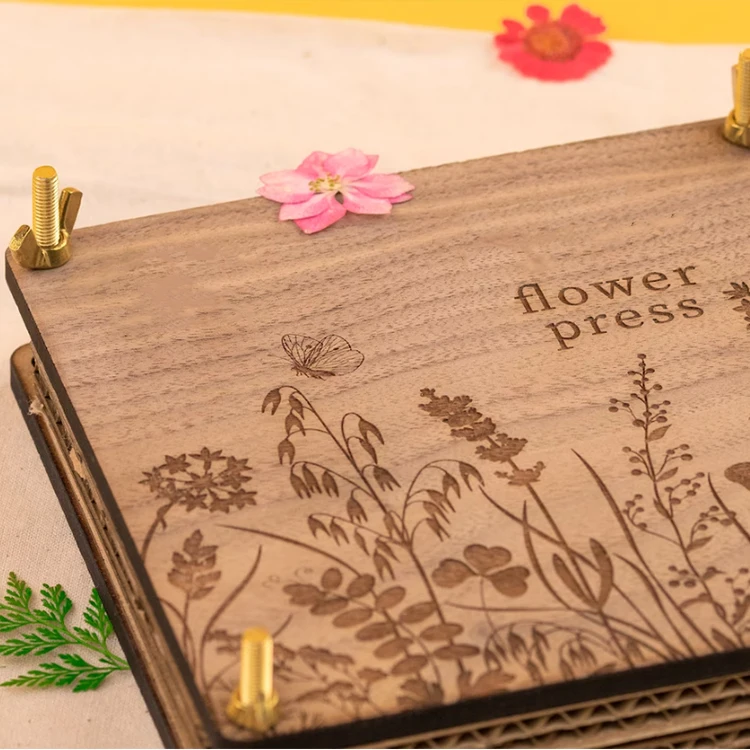 Customized Solid Wood Flower Press - Eco-Friendly Gift