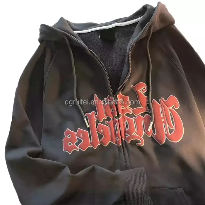 Custom Print 3d logo Streetwear 100% Cotton Heavyweight Fleece Unisex ...