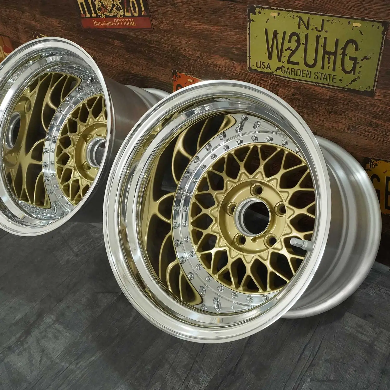 Pwc Forged Deep Dish Rims 3 Piece Deep Concave 15 Inch Alloy Wheels For ...