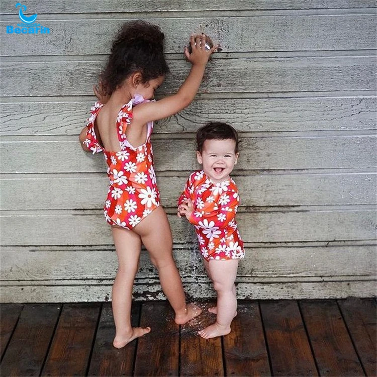 Becarin 2022 Children Swimwear Lovely Baby Swimsuits Little Girls And ...