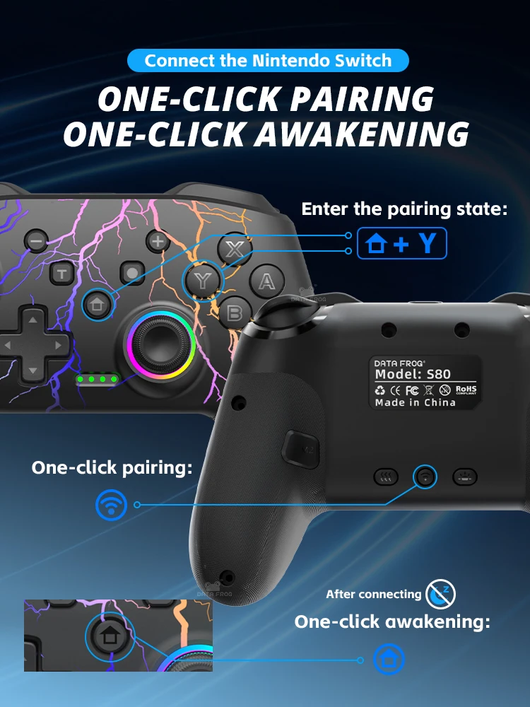 Data Frog S80 Thunder Game Controller for Nintendo Switch
