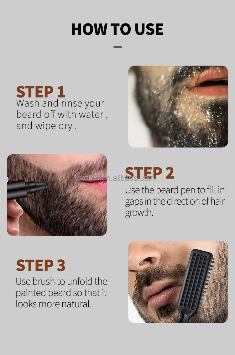 Beard Pen Filler - Restores Contour with Cruelty-Free Gel