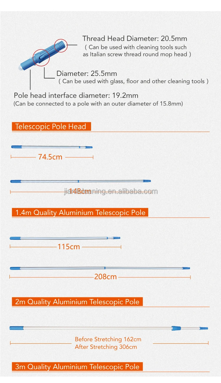 Indoor Long Reach Round Professional Cobweb Duster Brush