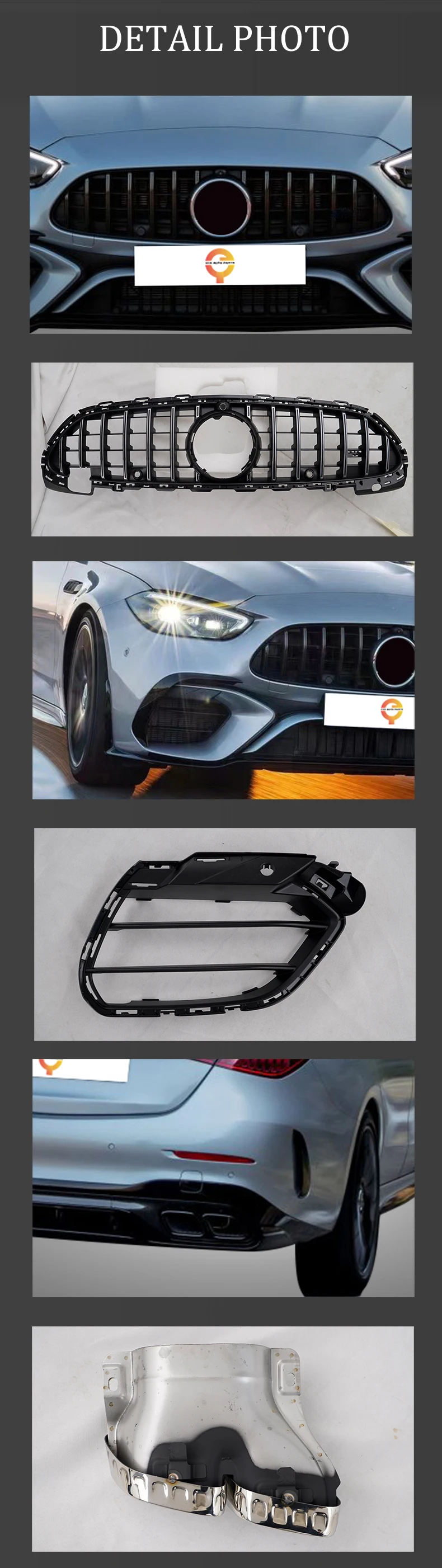 Mercedes C Class W206 Upgrade to C63 Bumper Grille Facelift C63 Body ...