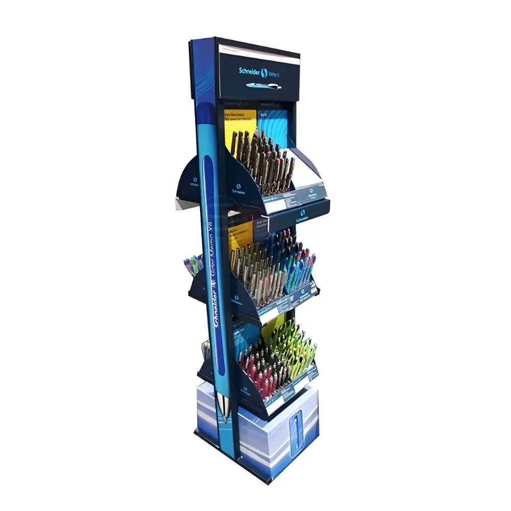 High Capacity Pen Display Stand Stationery Floor Display Rack for ...
