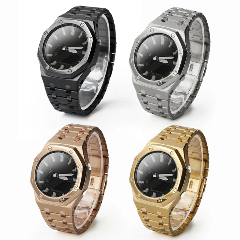 Luxury Metal Mod Kit For Gshock Stainless Steel Case Metal Strapmod Kit ...