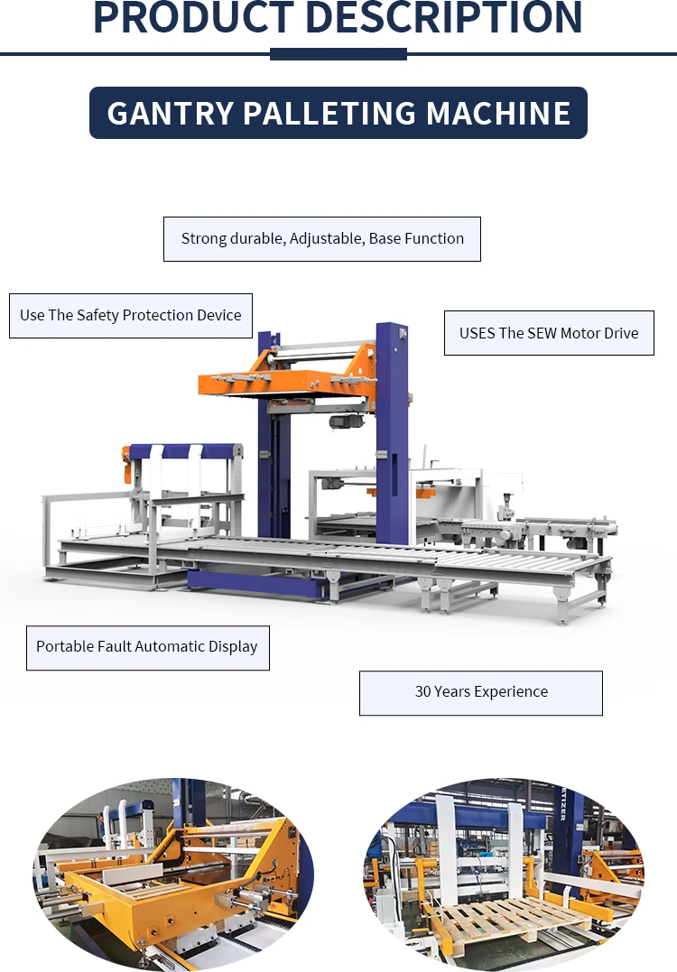 50kg Bag Carton Robot Palletizing System Palletizer Full Automatic Cnc Robot Arm Palletizer For ...