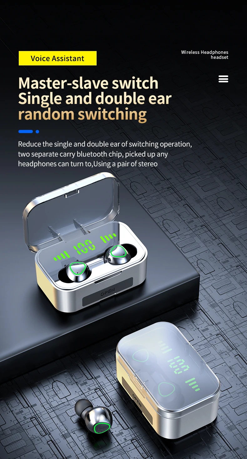 Smart Blue Tooth YD02 TWS Mini Invisible Earphones Wireless Earphone ...
