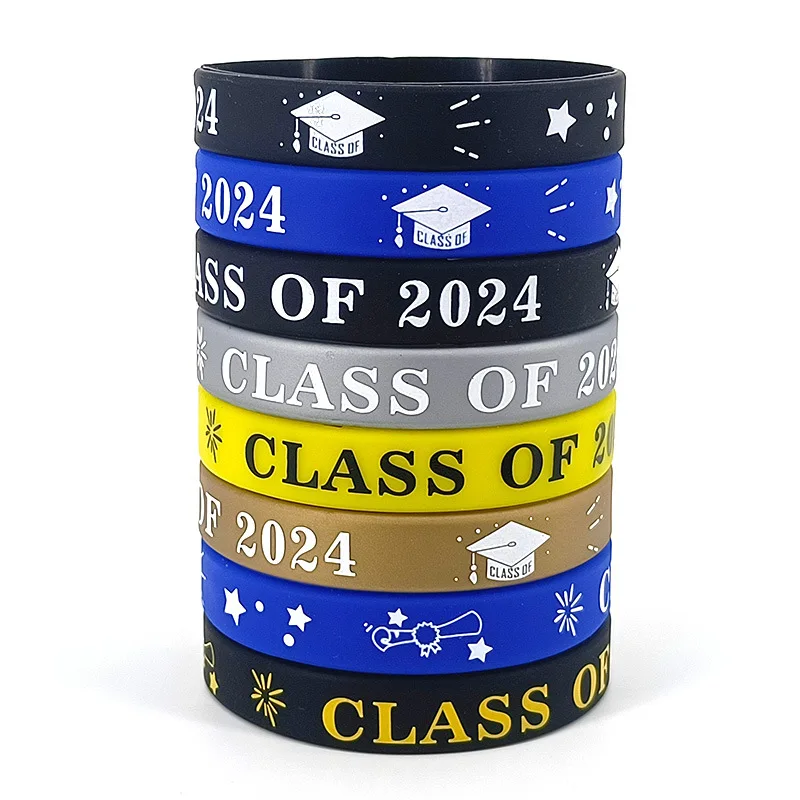 Class Of 2024 Graduation Wristbands Congrats Grad Silicone Bracelet ...
