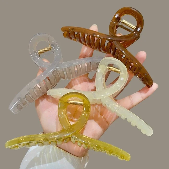 New Cross Medium 11cm Resin Shark Hair Claw Versatile Plastic Hair ...