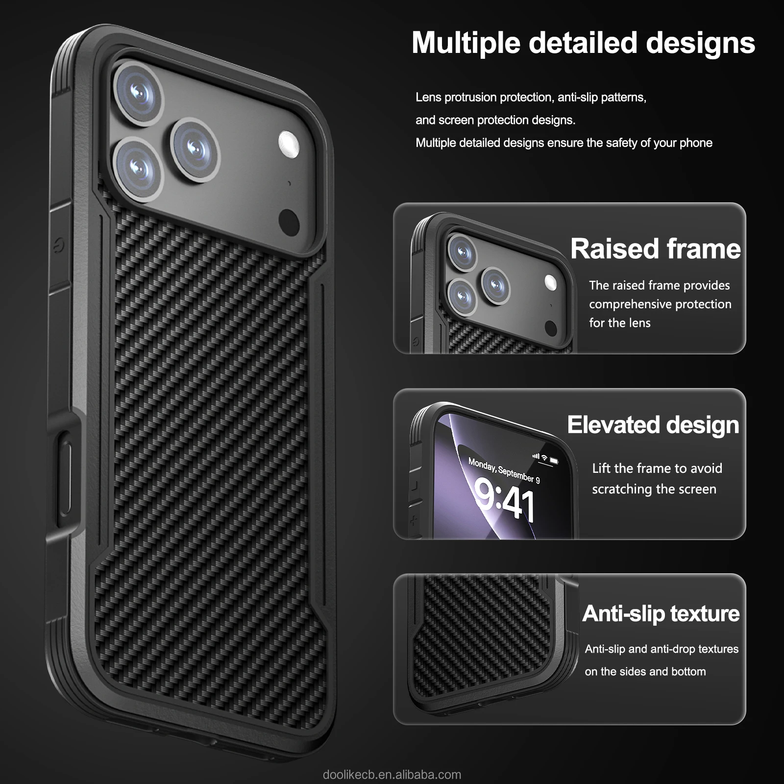 High Quality Carbon Fiber Magnetic Case for iPhone 17 17pro 17 Pro Max ...