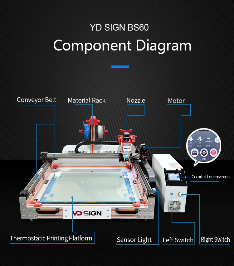 Yd Sign 3d Sign Printer Fdm Signage Printing Luminous Logo Letters And ...