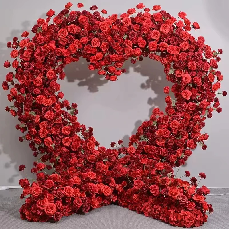 Heart Shaped Arch Artificial Flower Creative Wedding Decor Party Decor ...