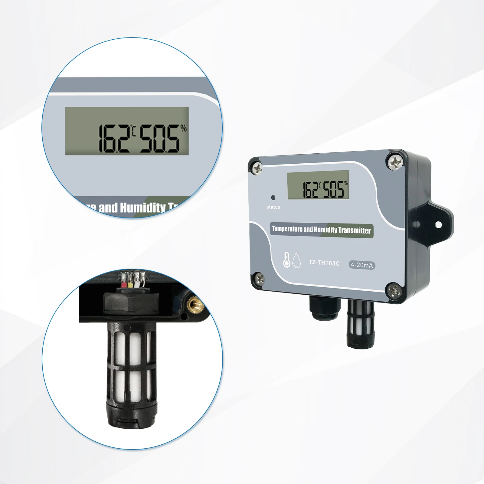 RS485 SHT30 Detection Temperature And Humidity Transmitter For HVAC And ...
