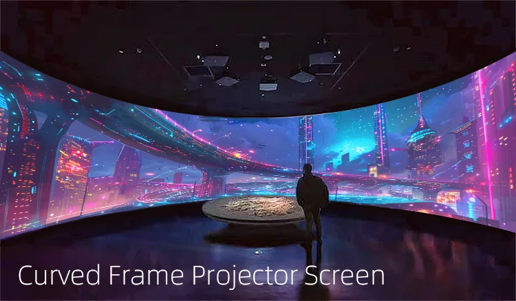 3D 180 Degree Curved Frame Screen - Perfect for Home Theater