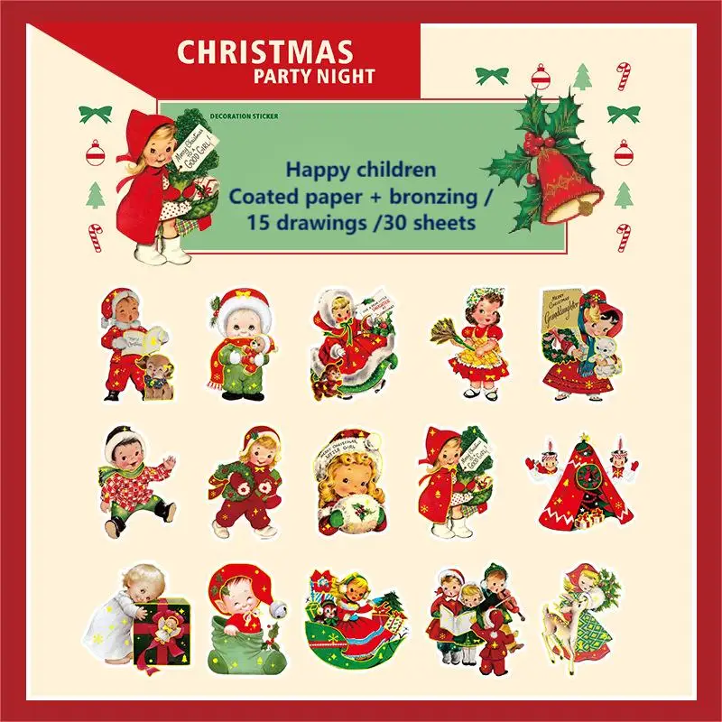 Santa Claus Stickers Children Cartoon Bubble Stickers 3d Reward Pvc ...