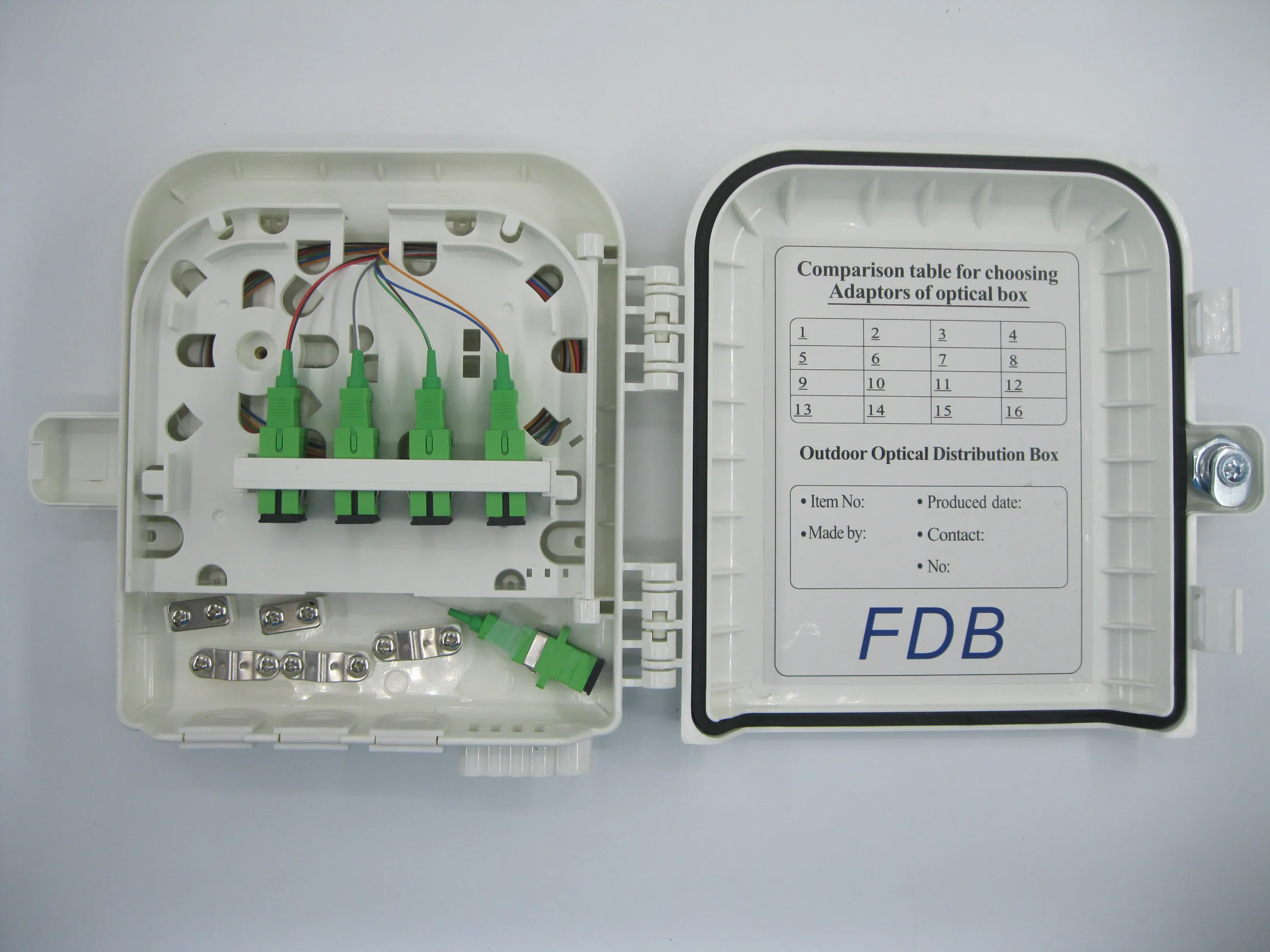 1x8 Cajas Nap Ip65 Ftth Odb Fdb Terminal Box Fiber Optic Distribution ...