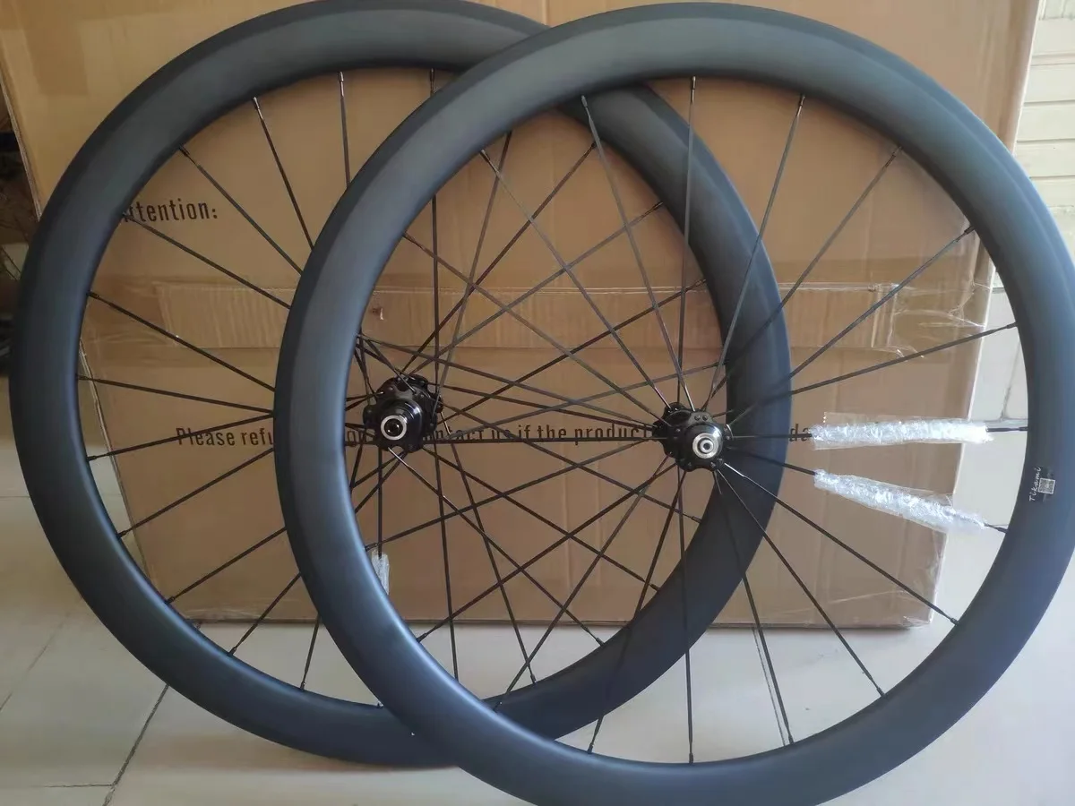 Durable 700c Carbon Fiber Wheelset - Front & Rear Spoke Rims For Road ...