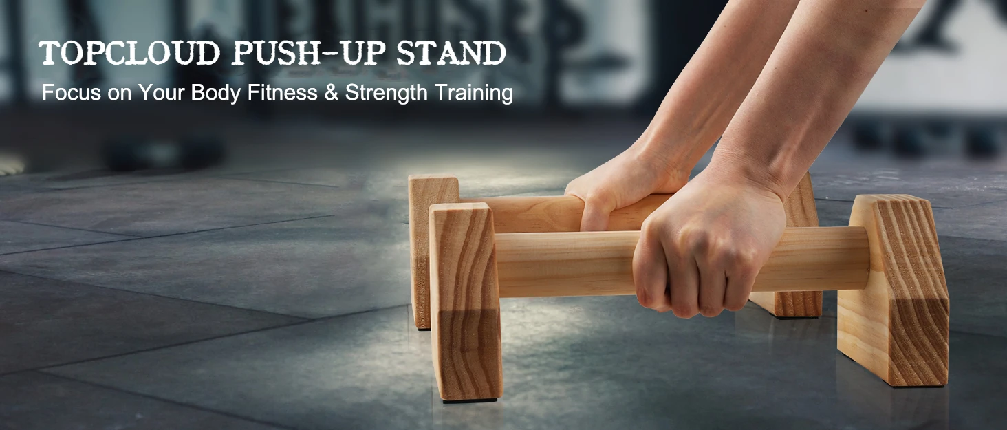 Push Up Stands,Handstand Parallettes Bars,Solid Wood Push Up Bars Push ...