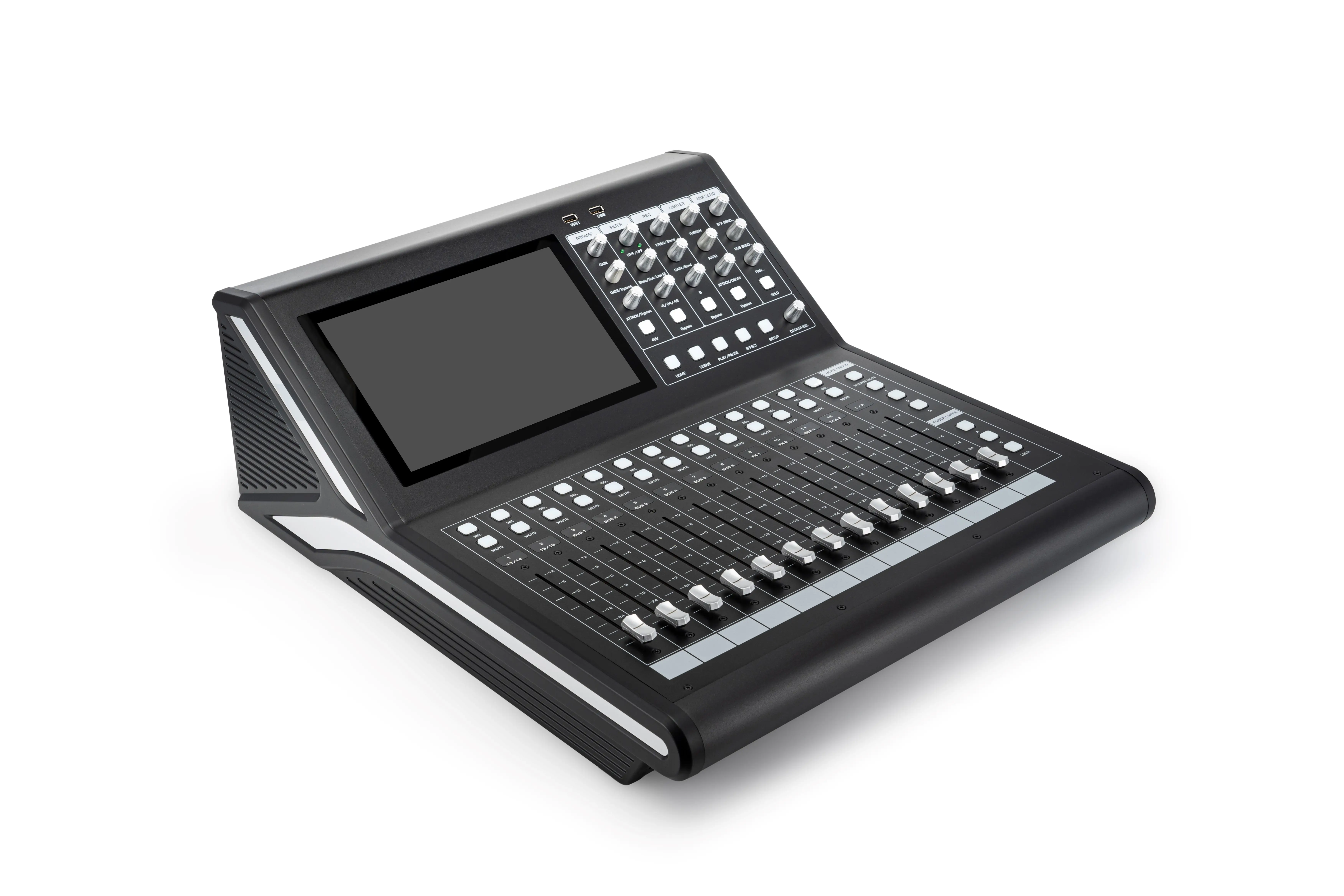 Professional 16 Input + 12 Output Audio Mixing Console Digital Mixer ...