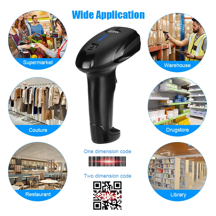 Yhdaa 2d Omni - Directional Long Range Qr Code Scanners Wired ...