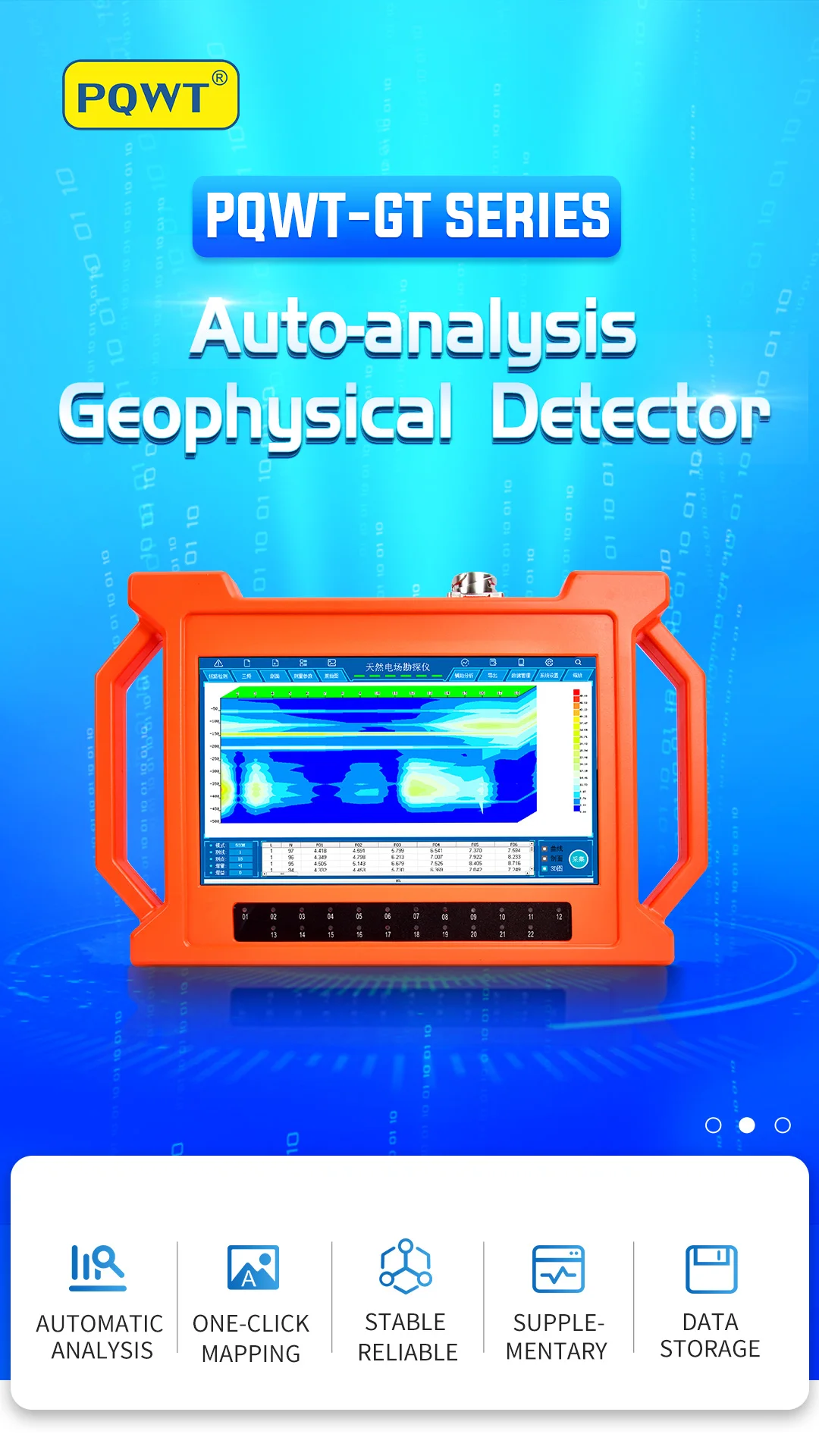 PQWT-GT Series 3D Map Multi Channels Deep Underground Water Detector ...