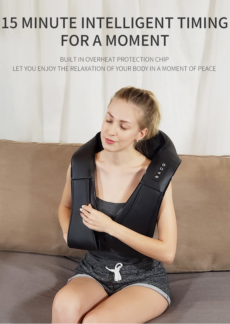 Hot Selling Shiatsu Neck Back Massager Stiff Shoulder Massage Belt With