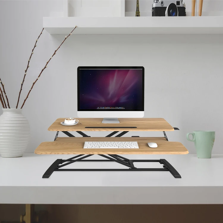 Auki 32 Inch Rising Desk Workstation Height Adjustable Desk Riser ...